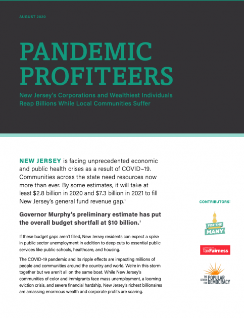 Pandemic Profiteers: New Jersey's Corporations and Wealthiest ...